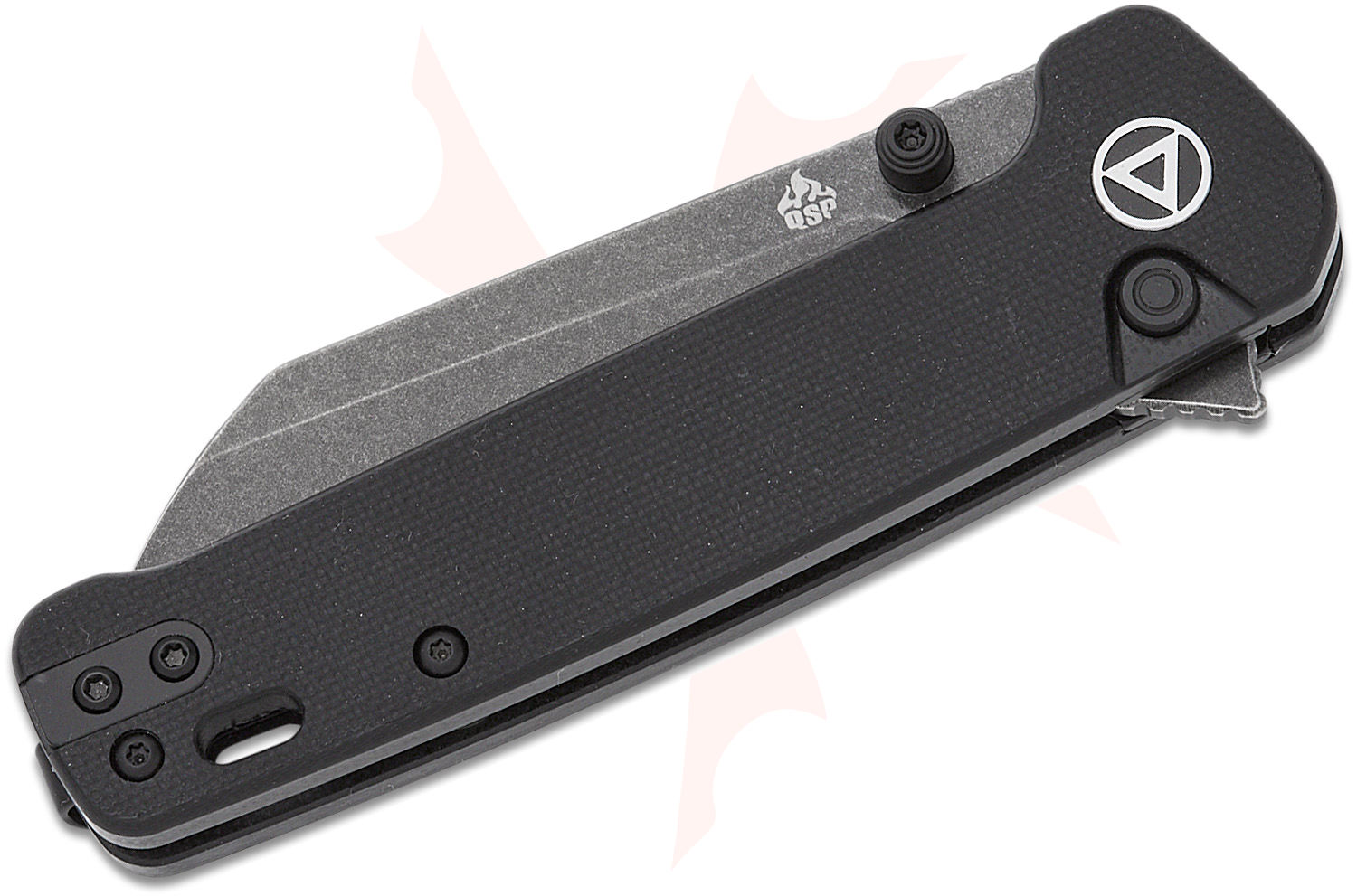 QSP Knives Penguin Button Lock Flipper Knife 3.06" 14C28N Black ...