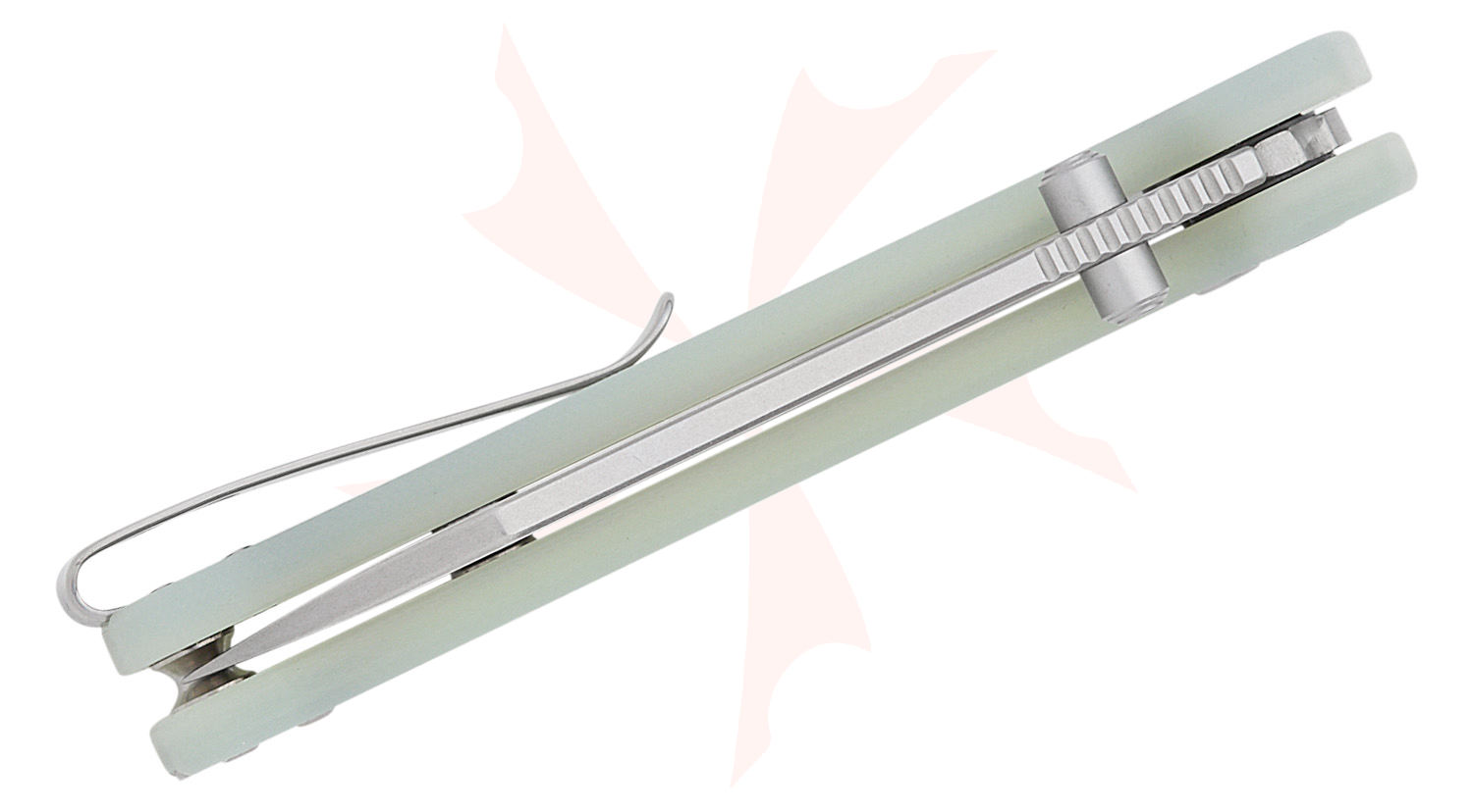 QSP Knives Penguin Button Lock Flipper Knife 3.06" 14C28N Stonewashed ...