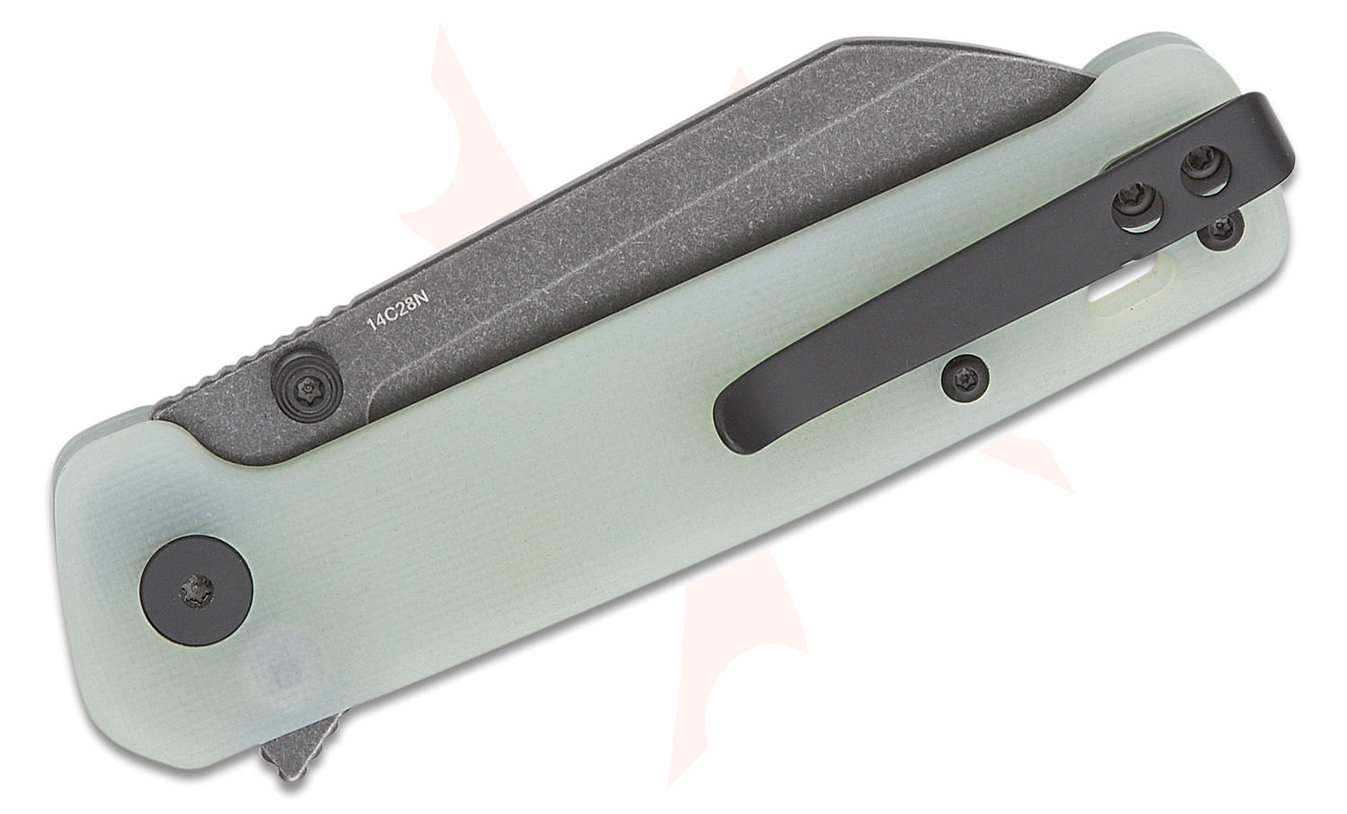 QSP Knives Penguin Button Lock Flipper Knife 3.06" 14C28N Black ...