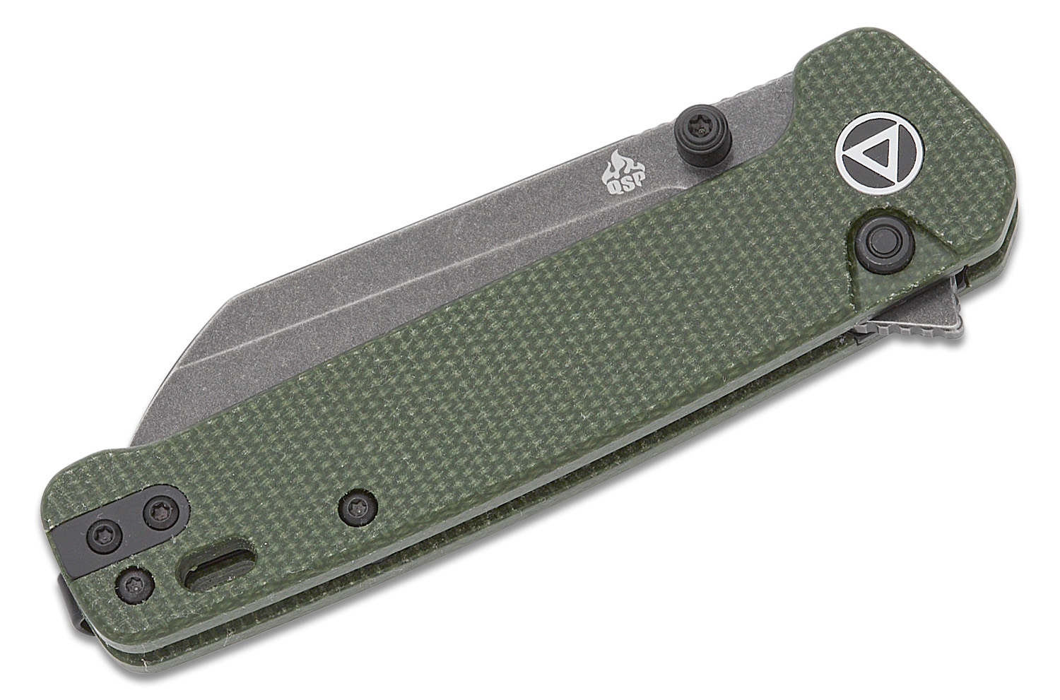 QSP Knives Penguin Button Lock Flipper Knife 3.06" 14C28N Black ...