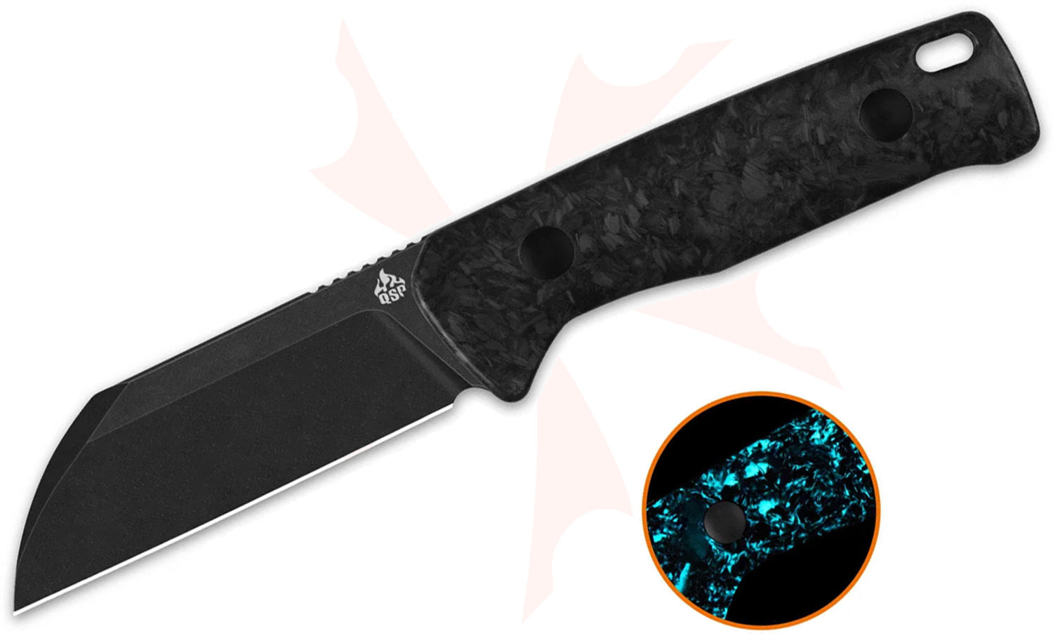 QSP Knives Baby Penguin Fixed Blade Knife 2.53" 14C28N Black ...