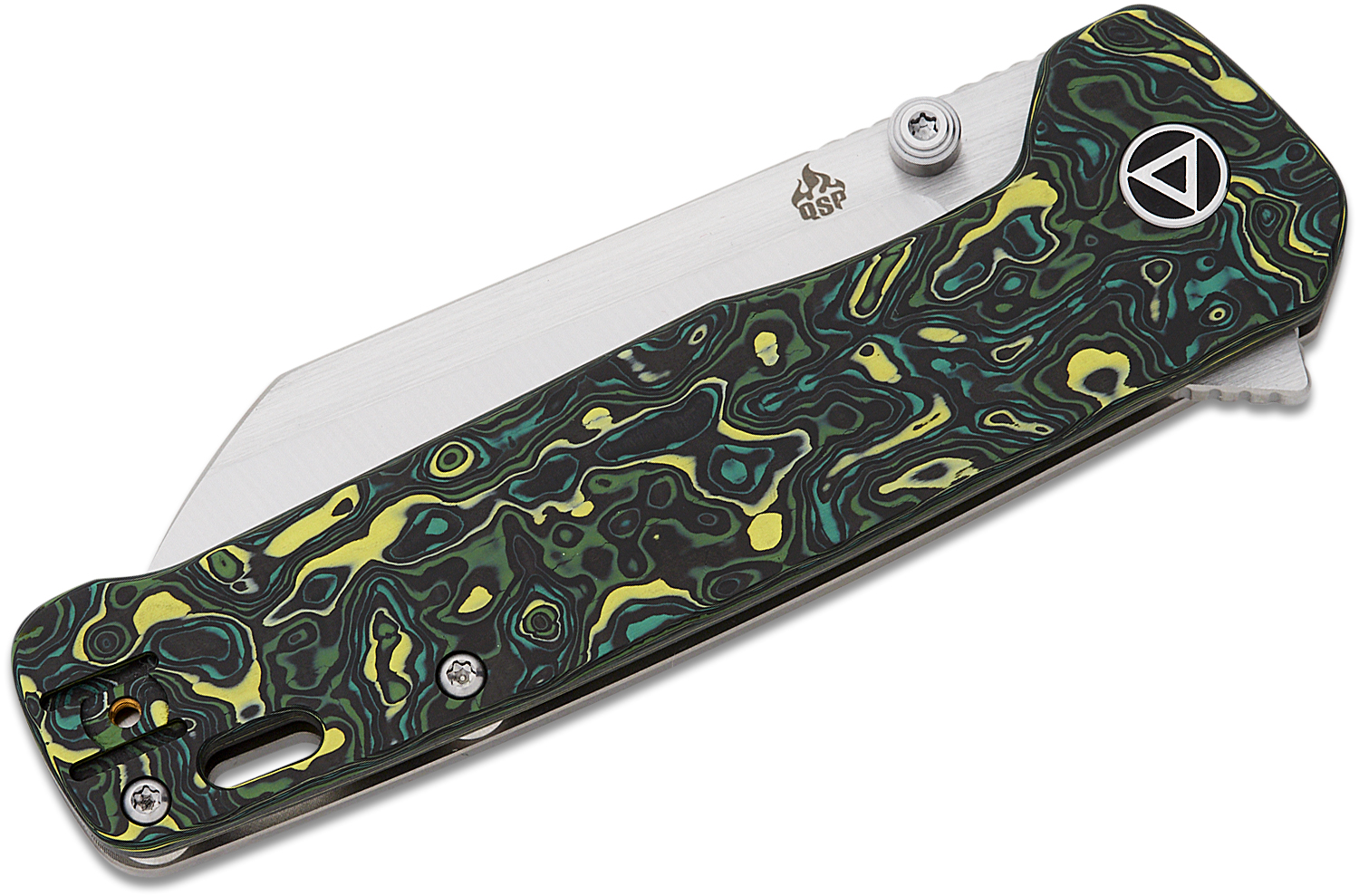 QSP Knives Penguin Plus Frame Lock Flipper Knife 3.375" CPM-20CV Satin ...