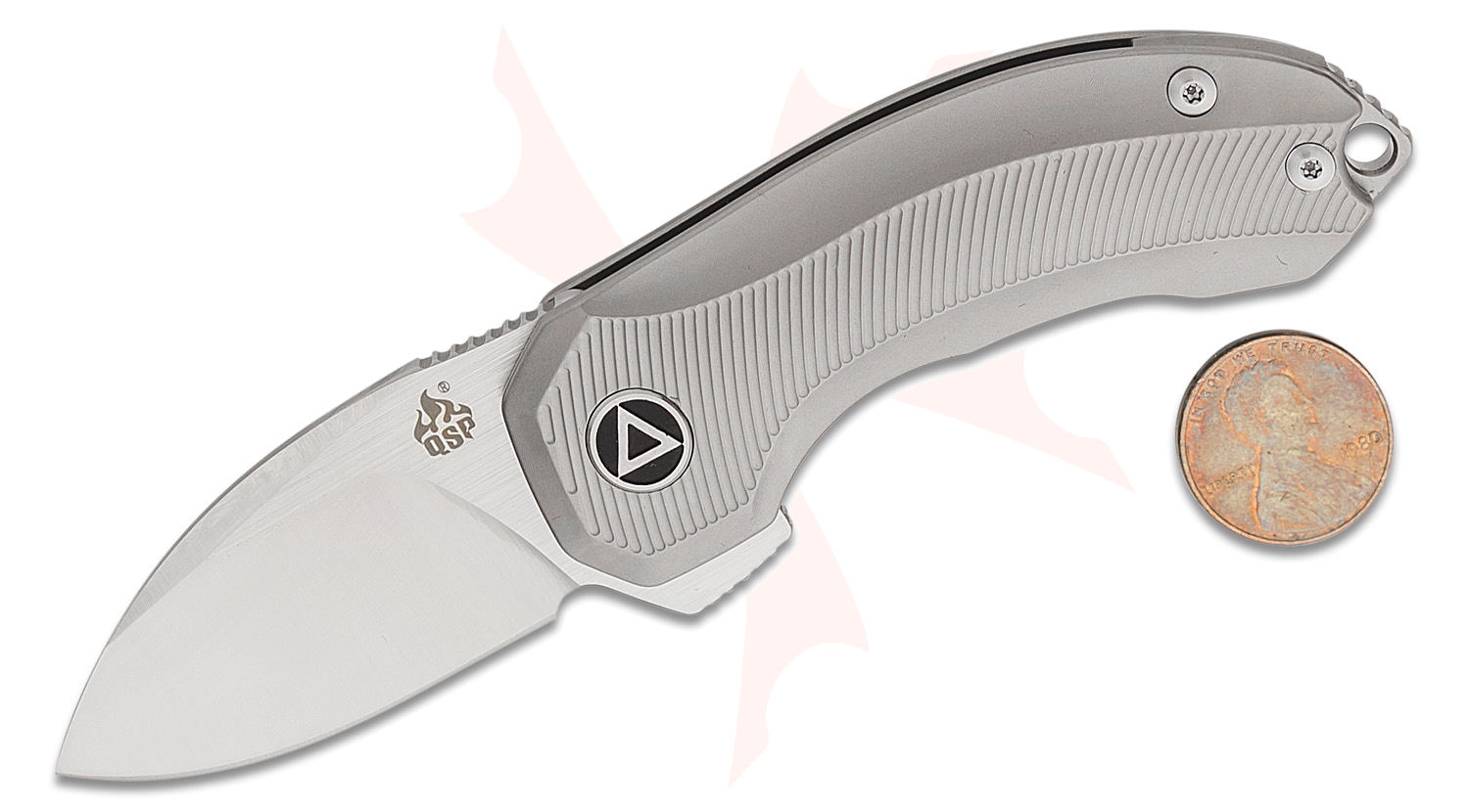 QSP Knives Hamster Flipper Knife 2" S35VN Two-Tone Satin Drop Point ...