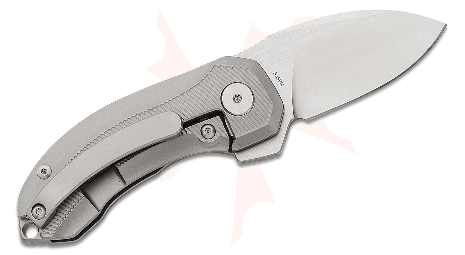 QSP Knives Hamster Flipper Knife 2" S35VN Two-Tone Satin Drop Point ...