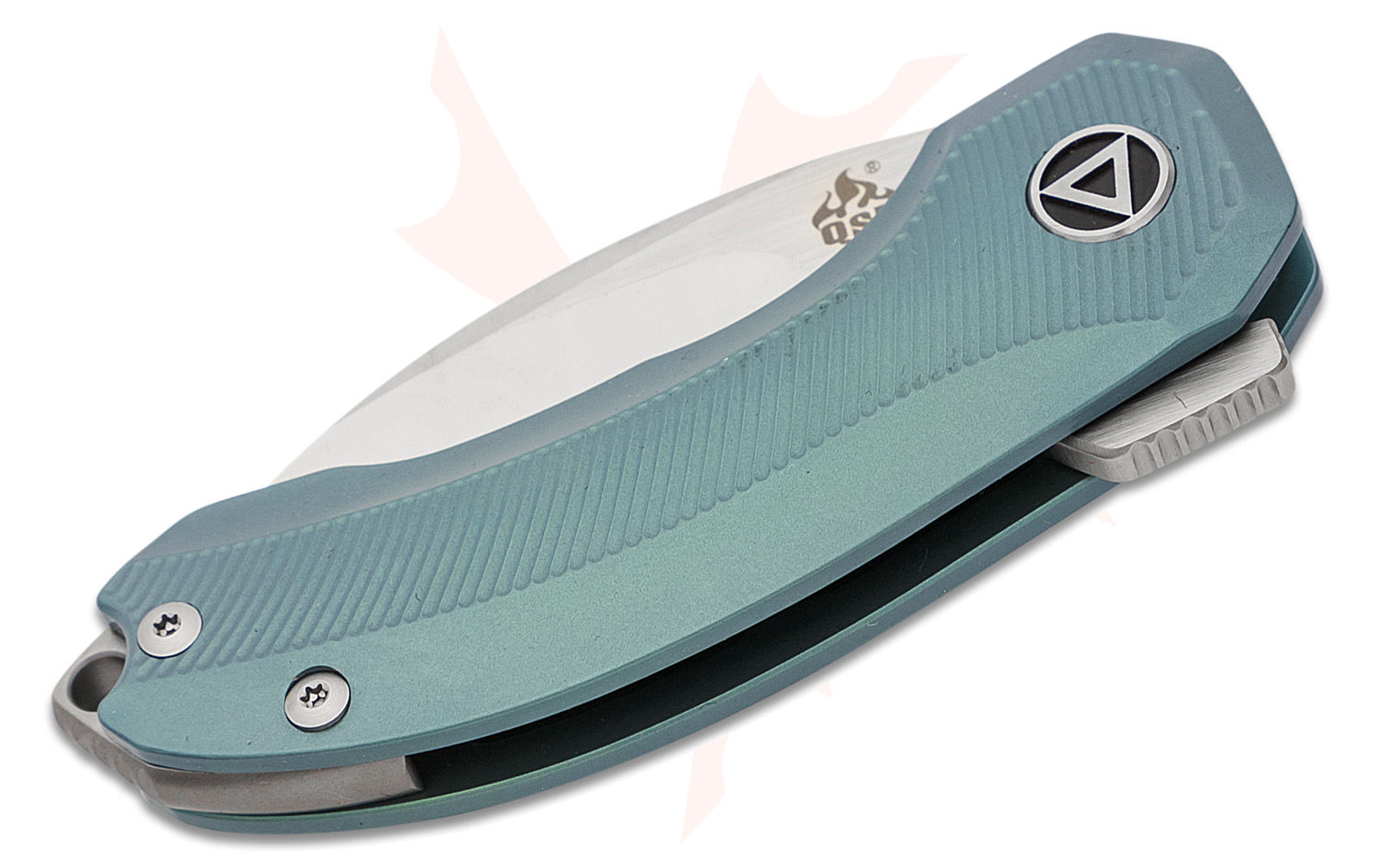 QSP Knives Hamster Flipper Knife 2" S35VN Two-Tone Satin Drop Point ...