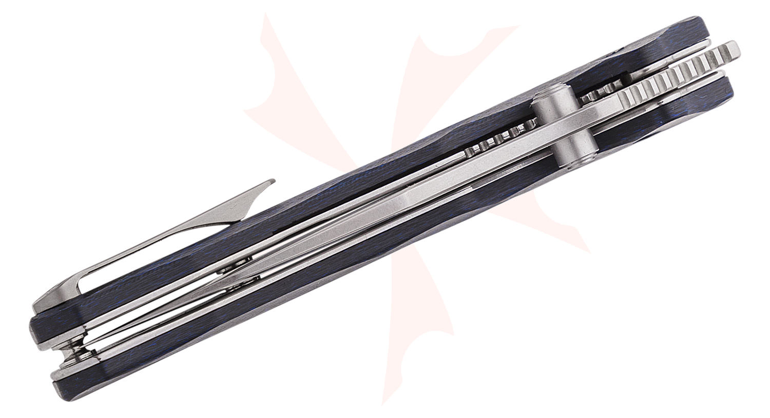 QSP Knives Hornbill Front Flipper Knife 3.25" S35VN Stonewashed Drop ...