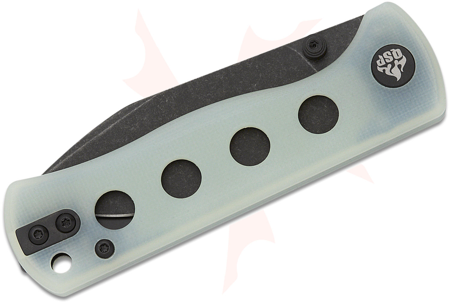 QSP Knives Canary Folding Knife 2.84" 14C28N Black Stonewashed Drop ...