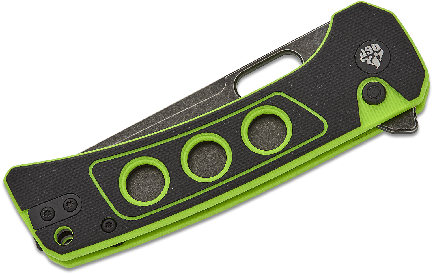 QSP Knives Unicorn Button Lock Flipper Knife 3.25" 14C28N Black ...