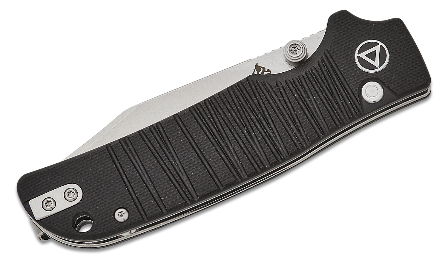 QSP Knives Kali Button Lock Folding Knife 3.25" 14C28N Stonewashed Clip ...