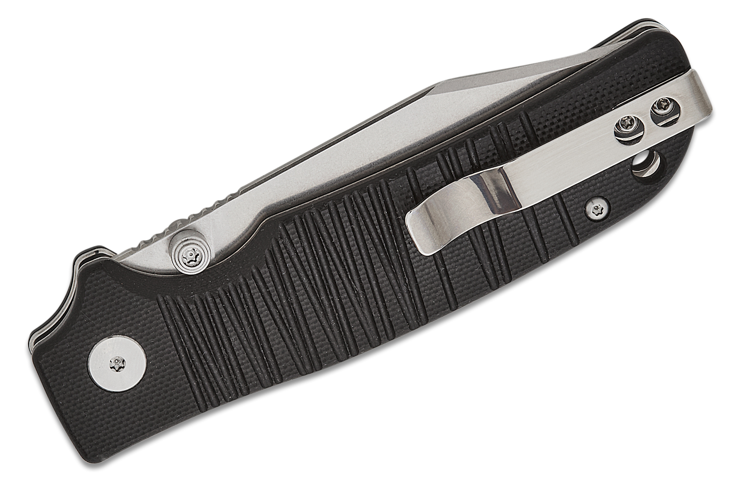 QSP Knives Kali Button Lock Folding Knife 3.25" 14C28N Stonewashed Clip ...