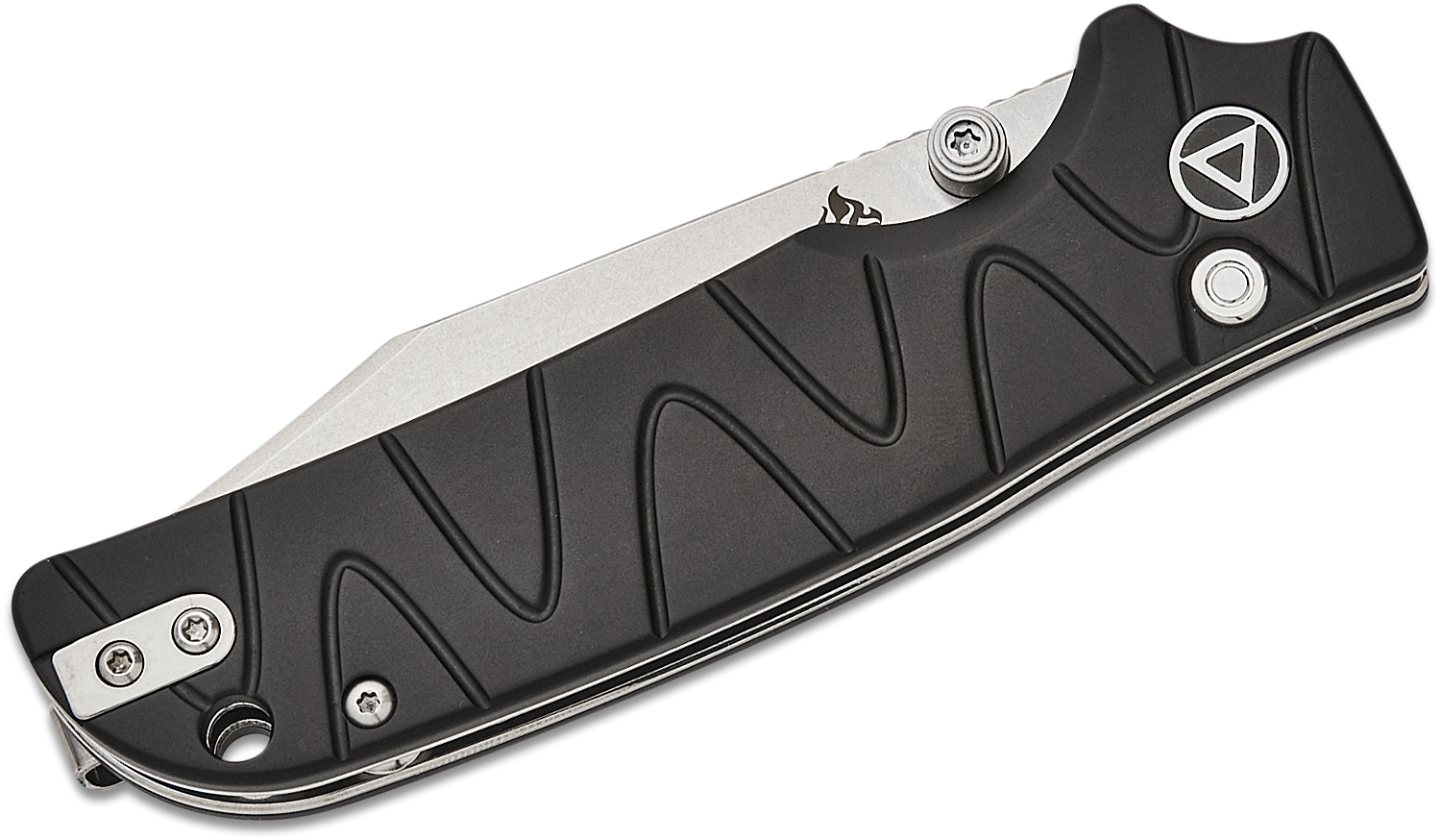 QSP Knives Kali Button Lock Folding Knife 3.25" 14C28N Stonewashed Clip ...