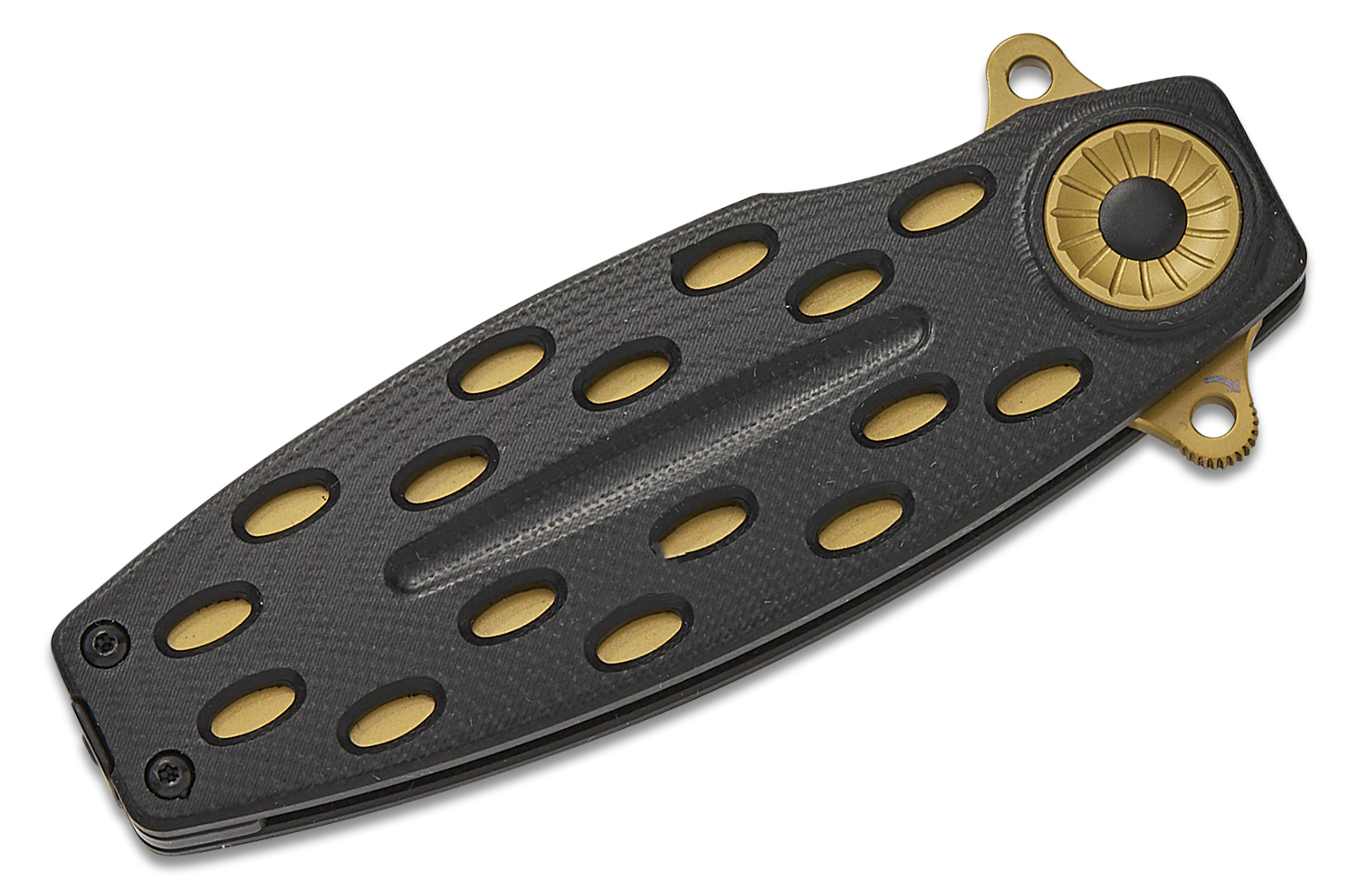 QSP Knives Beetle Liner Lock Flipper Knife 2.95" 14C28N Bronze Single ...