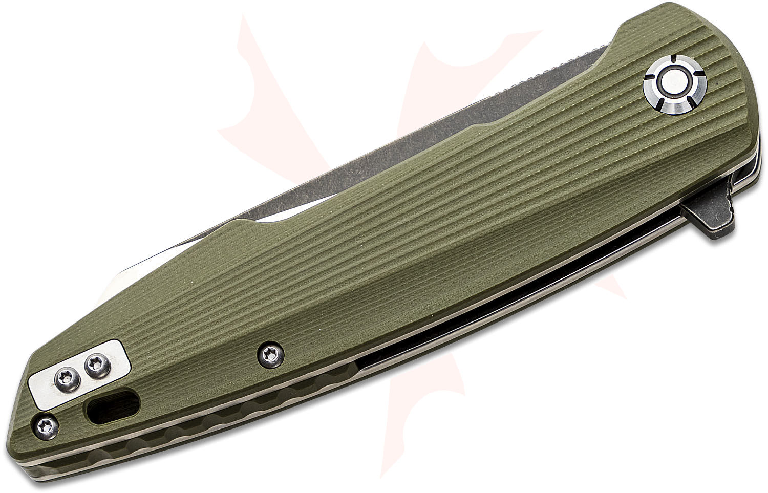 QSP Knives Phoenix Flipper Knife 3.75" D2 Two-Tone Reverse Tanto Blade ...