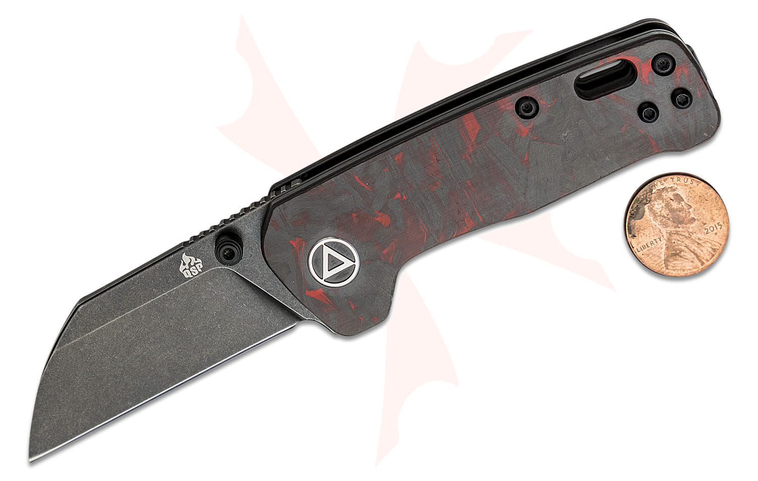 QSP Knives Penguin Mini Folding Knife 2.25" 14C28N Black Stonewashed ...