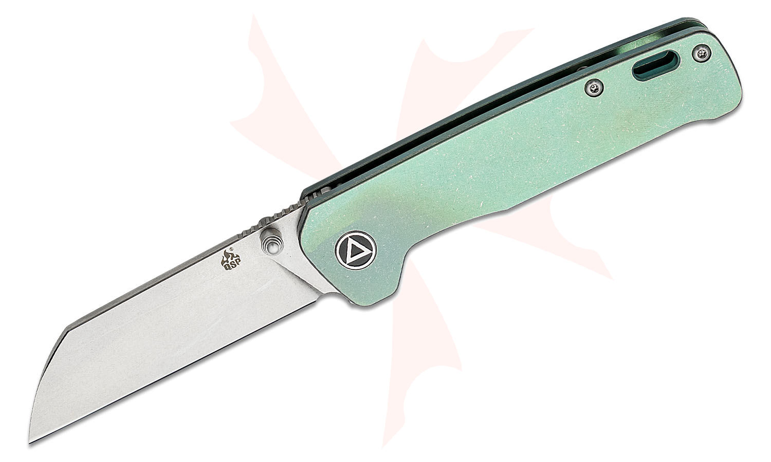 QSP Knives Penguin Folding Knife 3.06" 154CM Stonewashed Sheepsfoot ...