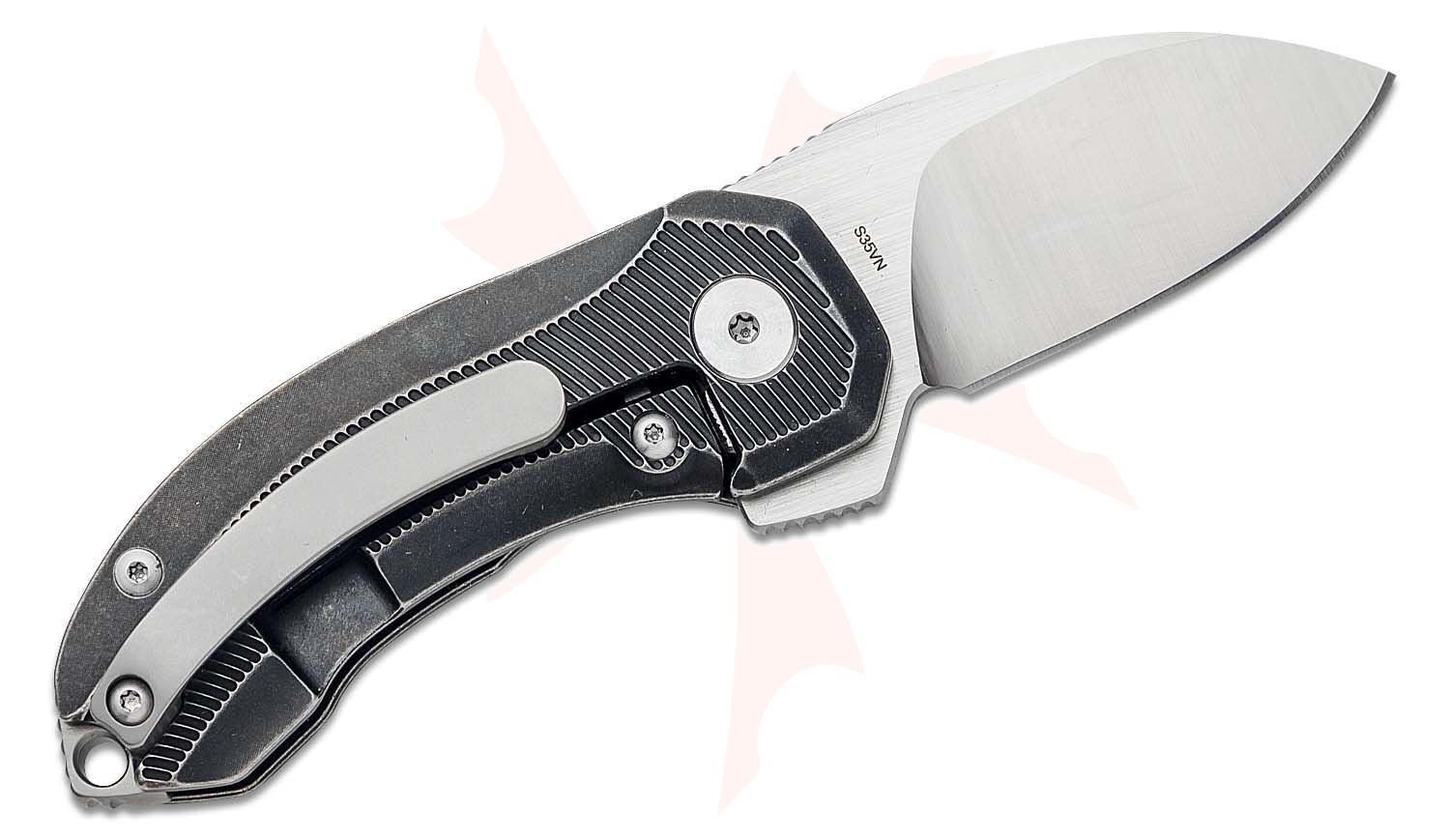 QSP Knives Hamster Flipper Knife 2" S35VN Two-Tone Satin Drop Point ...