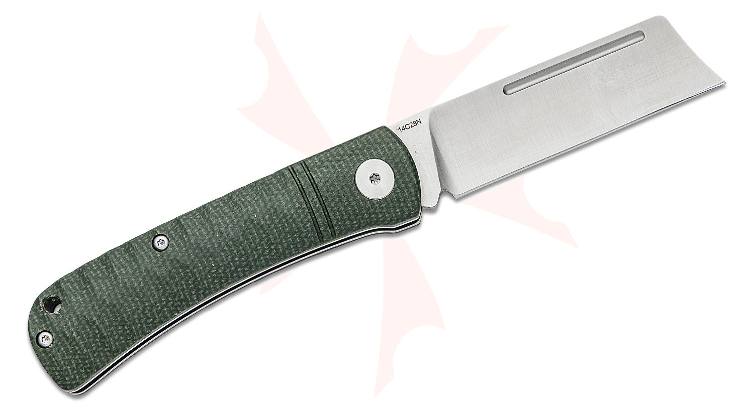 QSP Knives Hedgehog Slipjoint Knife 2.88" 14C28N Satin Cleaver Blade ...