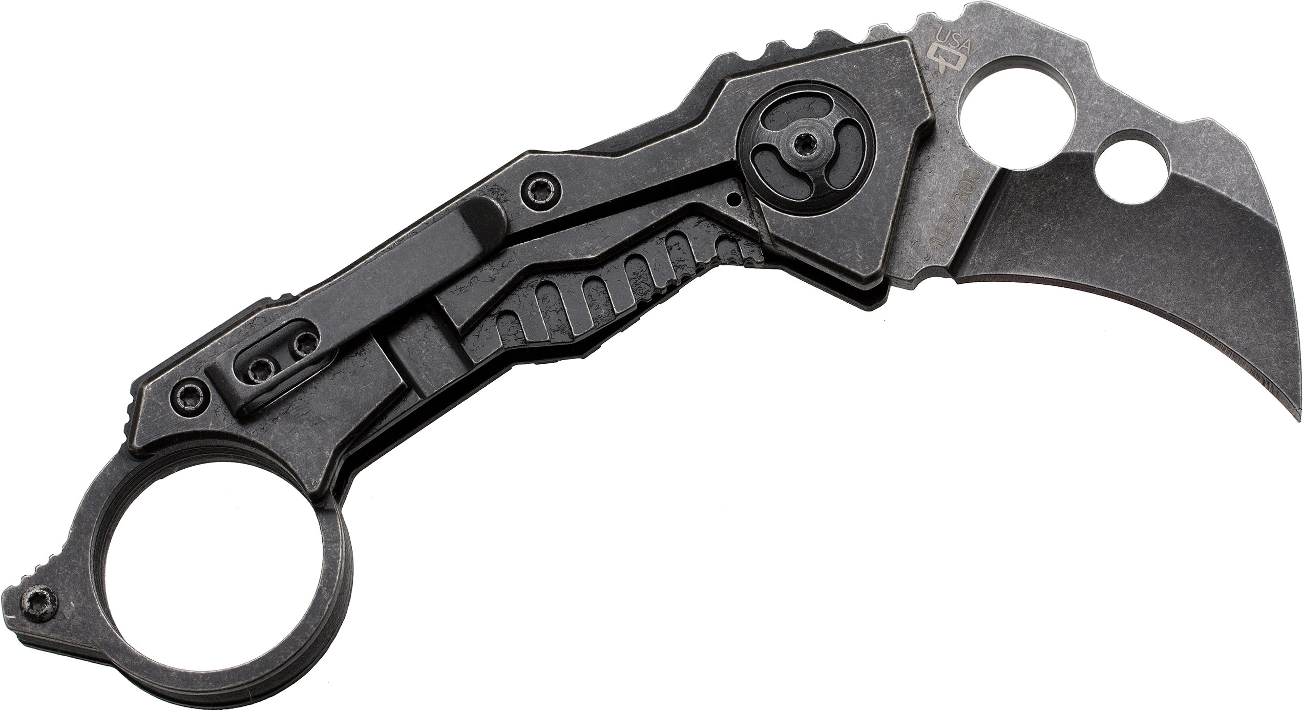 Quartermaster QTR-2FTT Texas Tea B.A. Baracas Karambit 2.25" Black ...