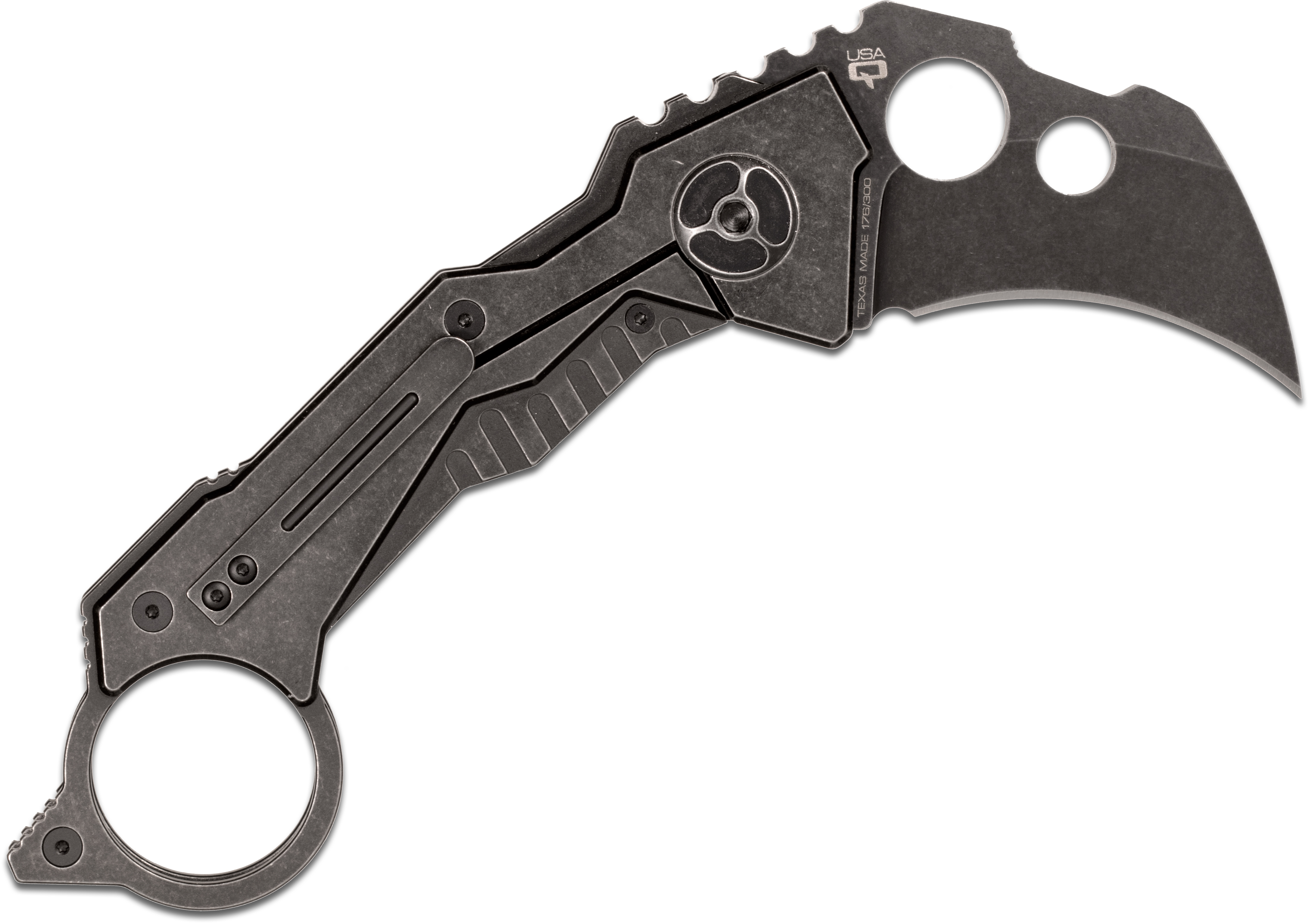 Quartermaster QTR-2ztt B.A. Baracas Frame Lock Karambit 2.35" Hawkbill ...