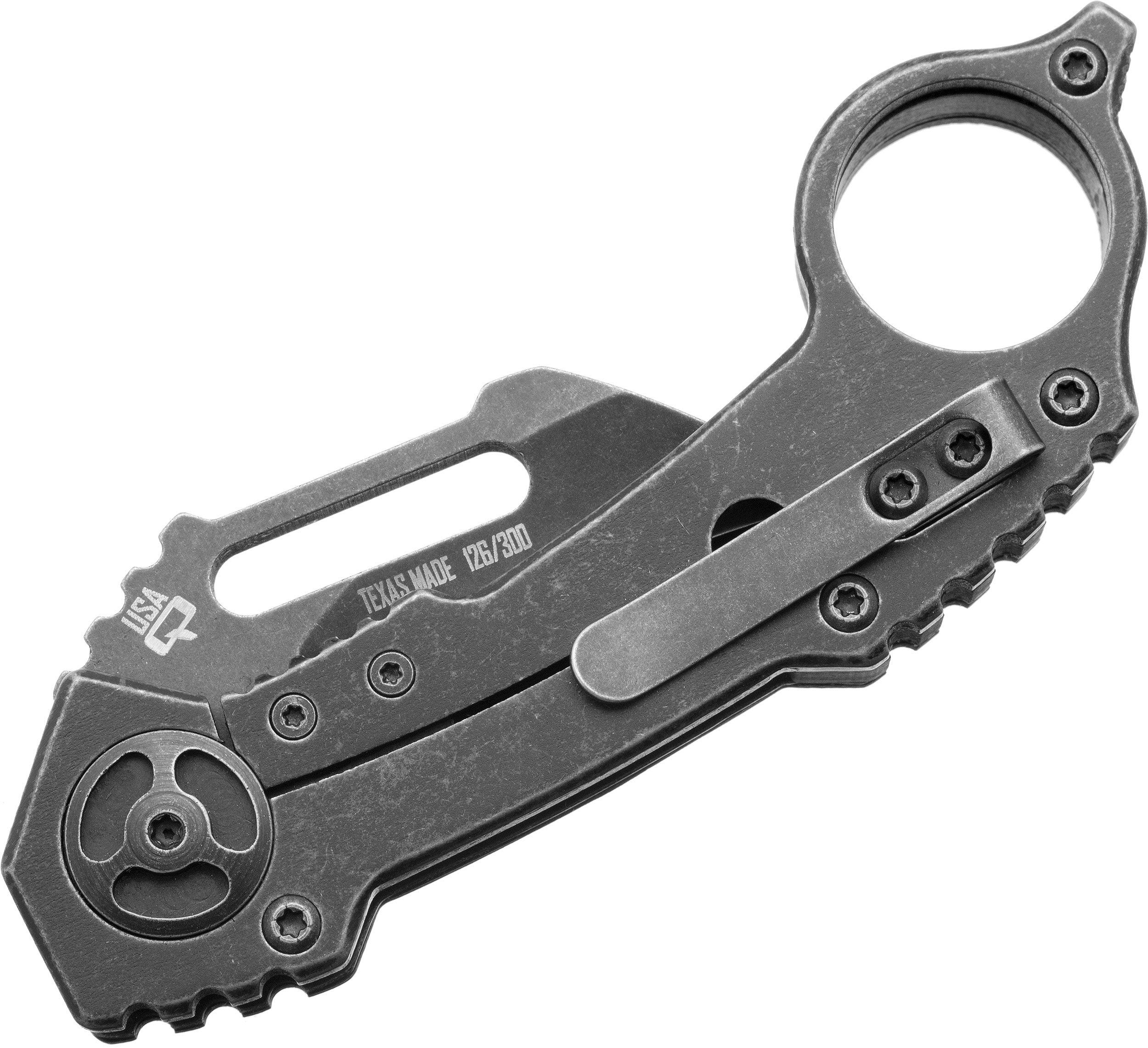 Quartermaster QTR-5FTT Texas Tea Theodore "T.C." Calvin Karambit 2" BD ...