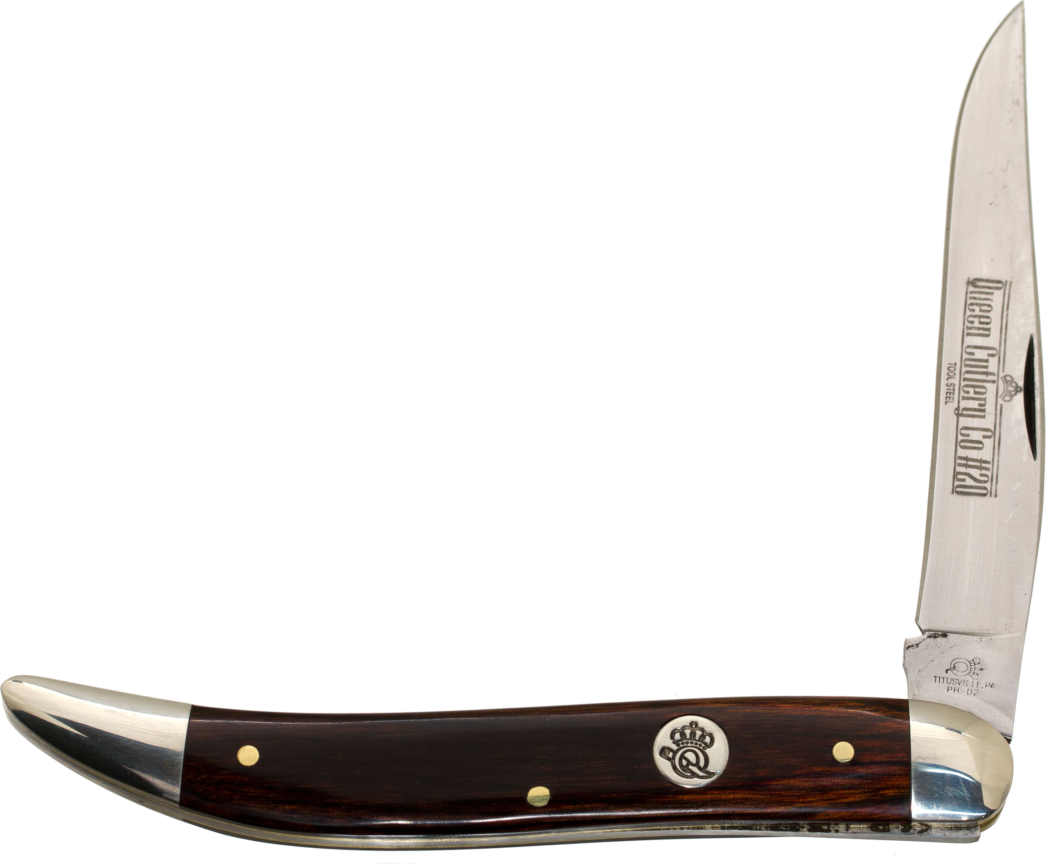 Queen Walnut 20 Large Toothpick, D2 Tool Steel Blade, 5" Closed ...