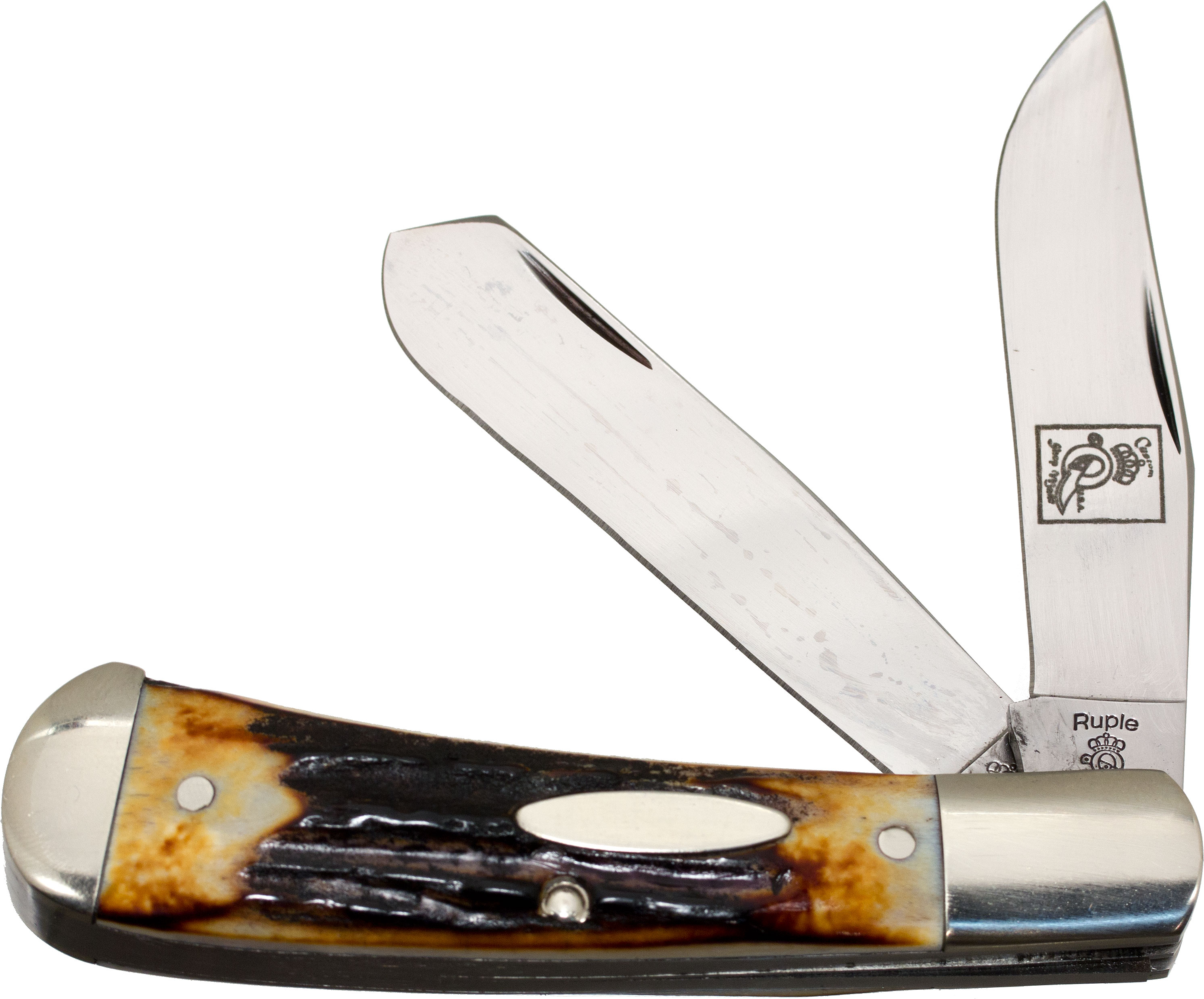 Queen Bill Ruple Limited Edition Trapper 4-1/4" Closed, Burnt Amber ...