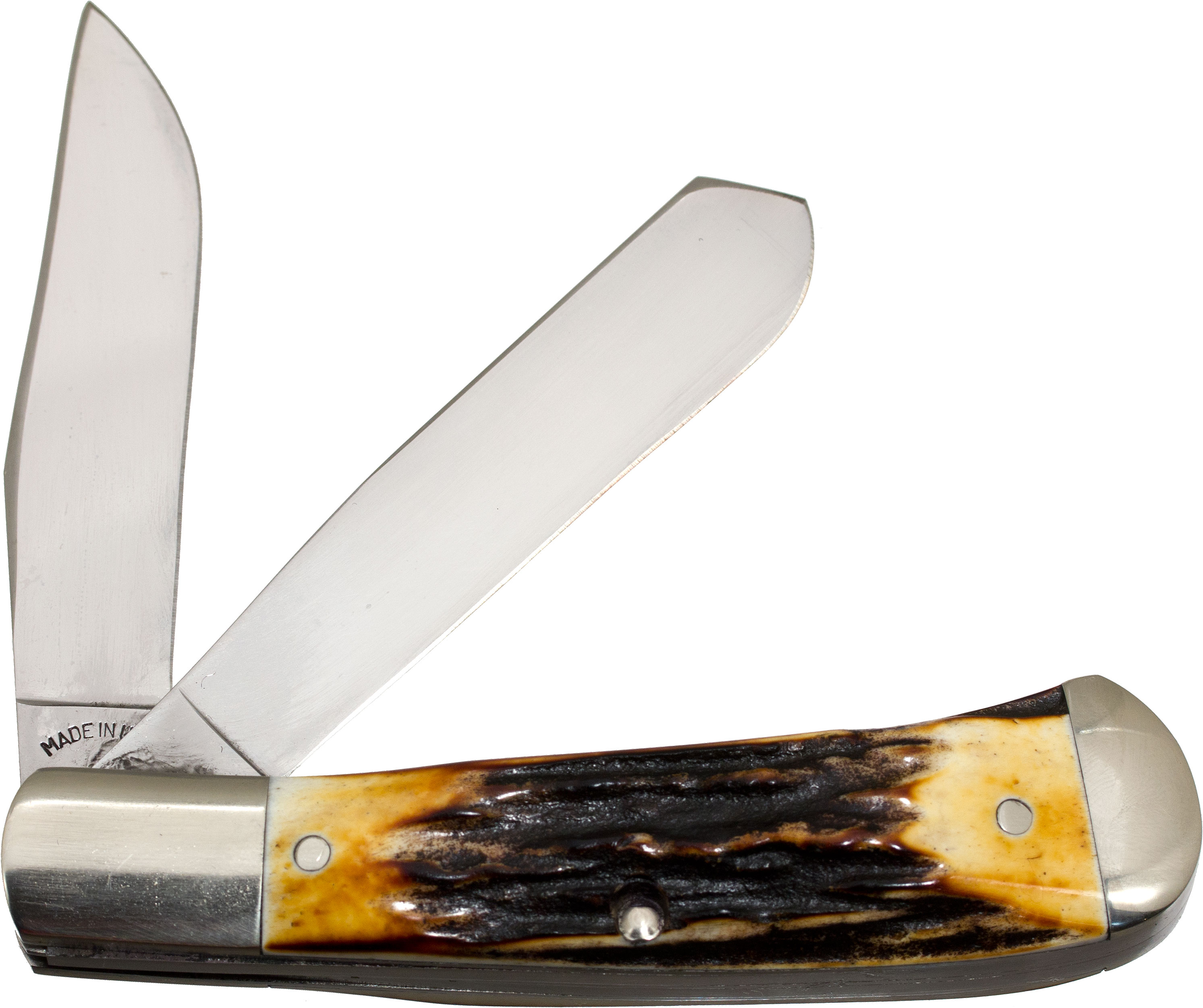 Queen Bill Ruple Limited Edition Trapper 4-1/4" Closed, Burnt Amber ...