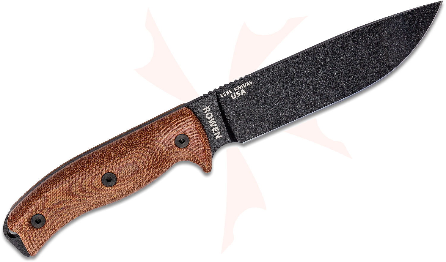 ESEE Knives ESEE-6PB-011 Black Plain Edge, 3D Machined Natural Canvas ...