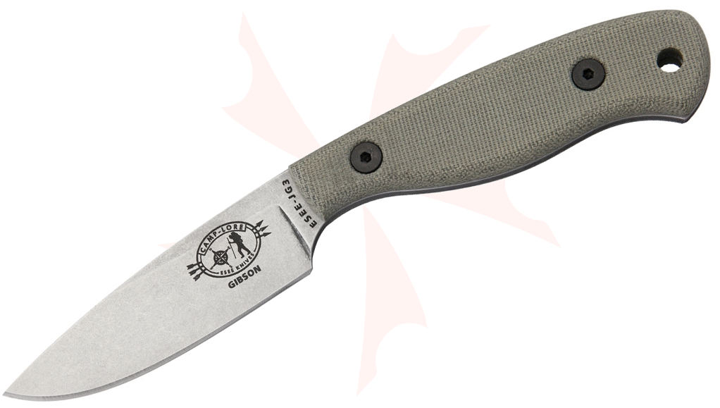 ESEE Knives ESEE-JG3 Camp-Lore James Gibson JG3 Fixed 3.5" 1095 ...