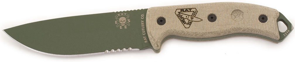 ESEE Knives ESEE-5 Fixed 5.25" OD Combo Blade, Black Cordura Sheath ...