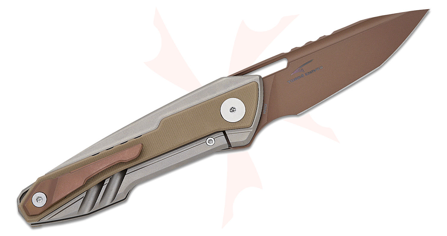 Real Steel Knives Bullet Frame Lock Front Flipper Knife 2.91" S35VN Tan ...