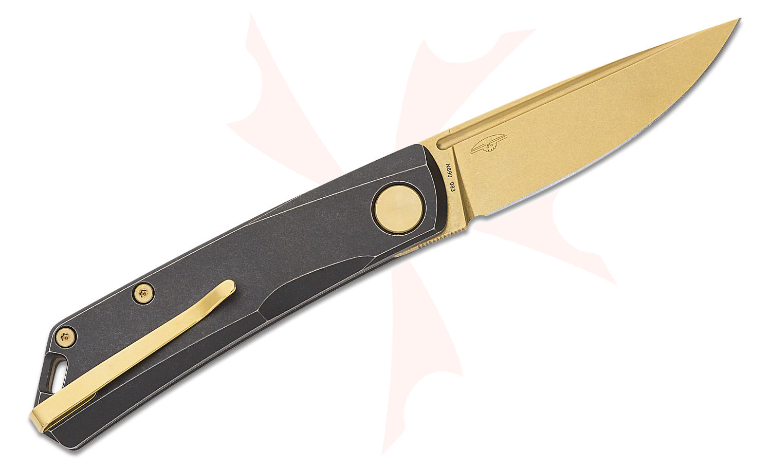 Real Steel Knives Luna Slipjoint Folding Knife 2.76" N690 Gold ...