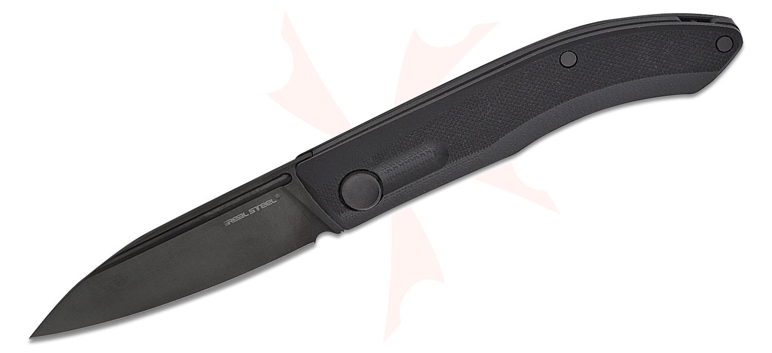 Real Steel Knives Stella Lux Slipjoint Folding Knife 2.95" K110 Black ...