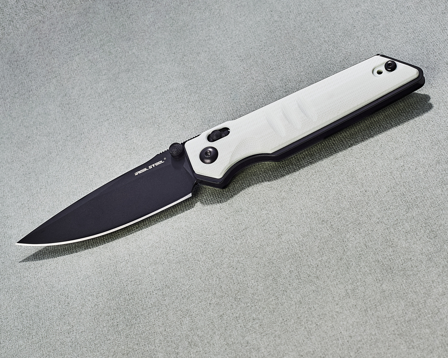 Real Steel Knives Sacra Slide Lock Folding Knife 3.25" K110 Black Drop ...