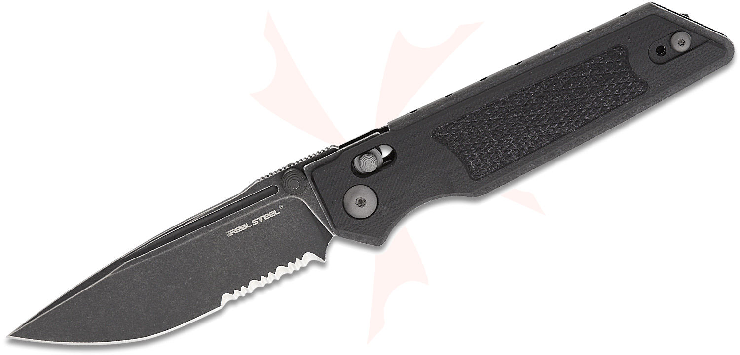 Real Steel Knives Sacra TAC Slide Lock Folding Knife 3.25" K110 Black ...