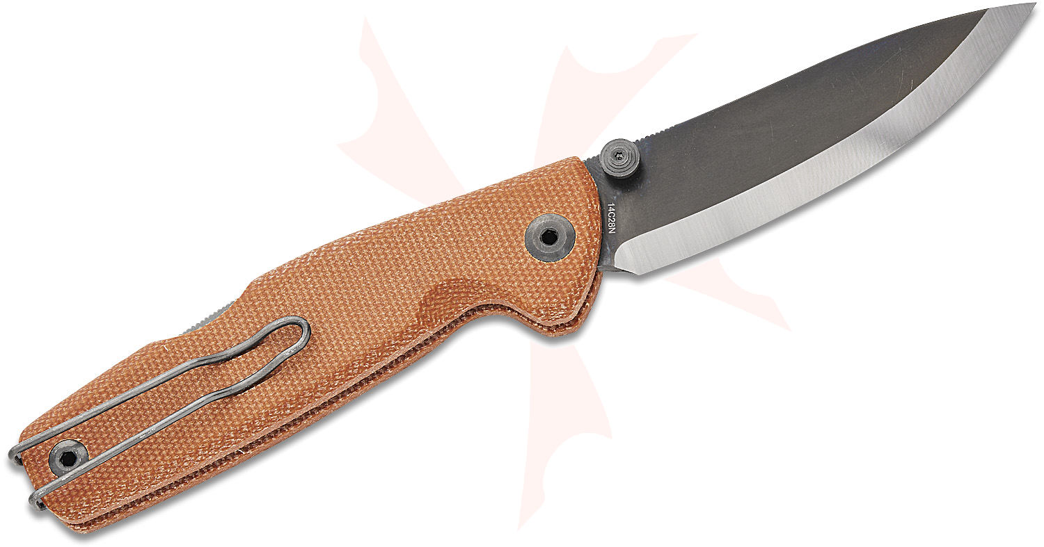 Real Steel Knives Yak Lockback Bushcraft Scandi Grind Folding Knife 3.7 ...