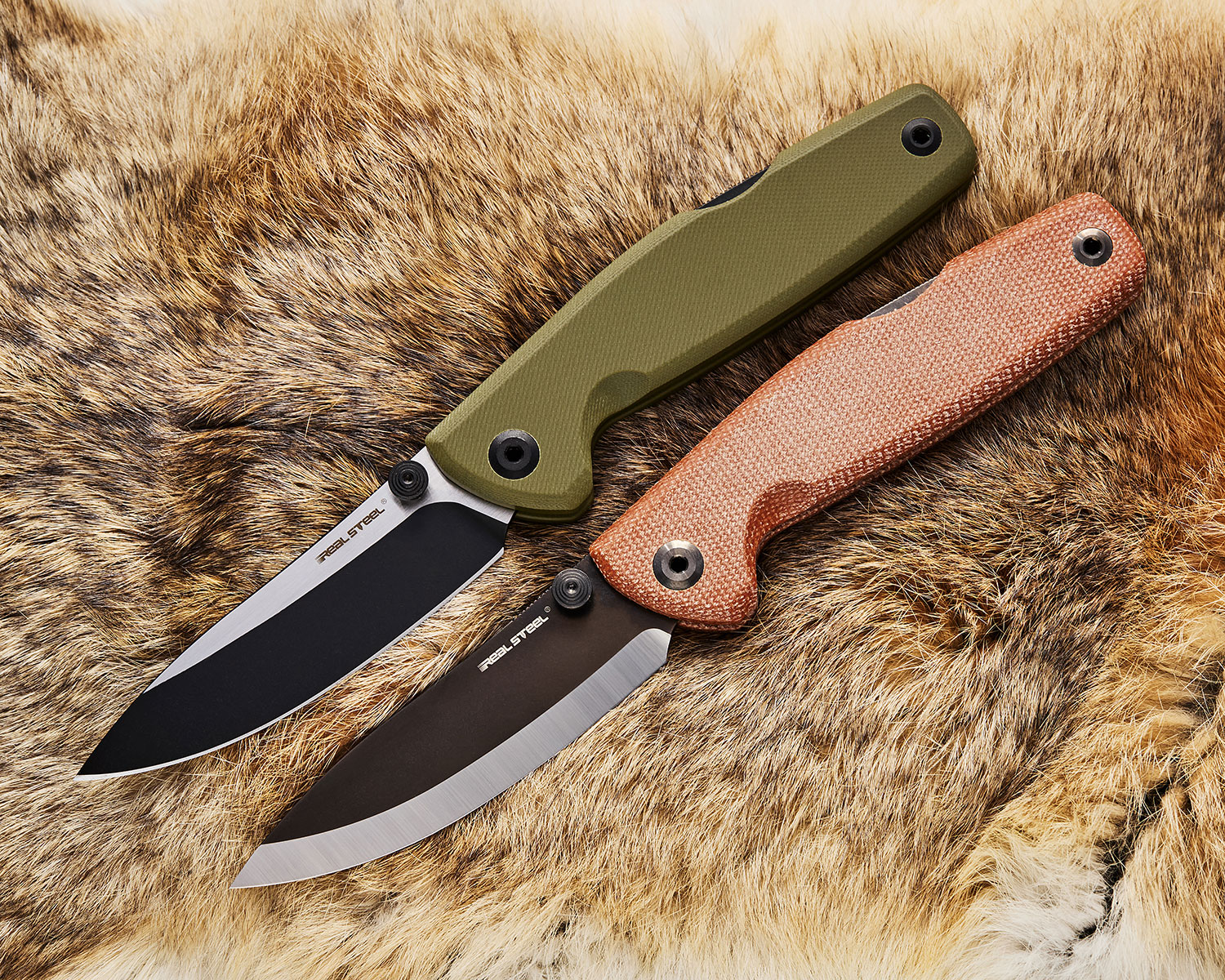 Real Steel Knives Yak Lockback Bushcraft Scandi Grind Folding Knife 3.7 ...