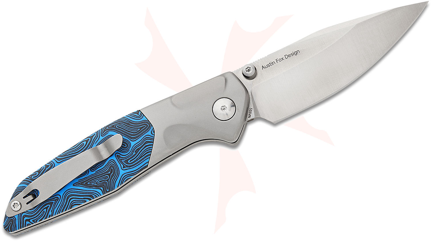 Real Steel Knives Austin Fox Hoeft Button Lock Folding Knife 3.27 ...