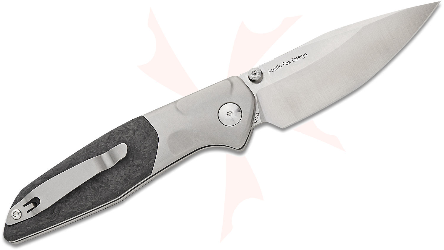 Real Steel Knives Austin Fox Hoeft Button Lock Folding Knife 3.27 ...