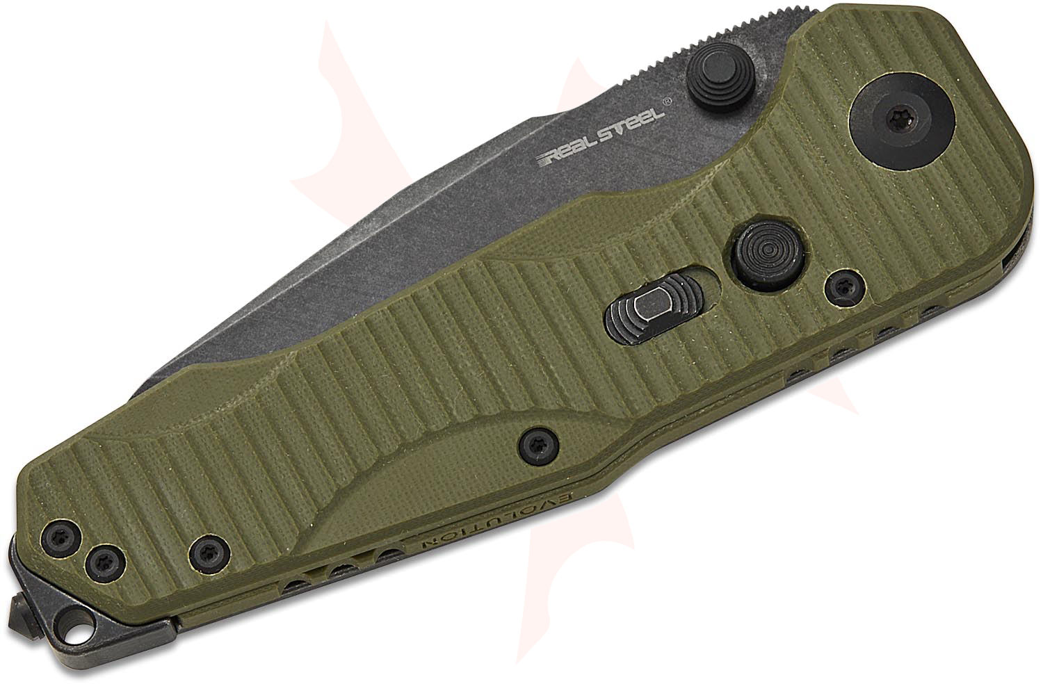 Real Steel Knives Carson Huang Evolution Ironclad Button Frame Lock ...