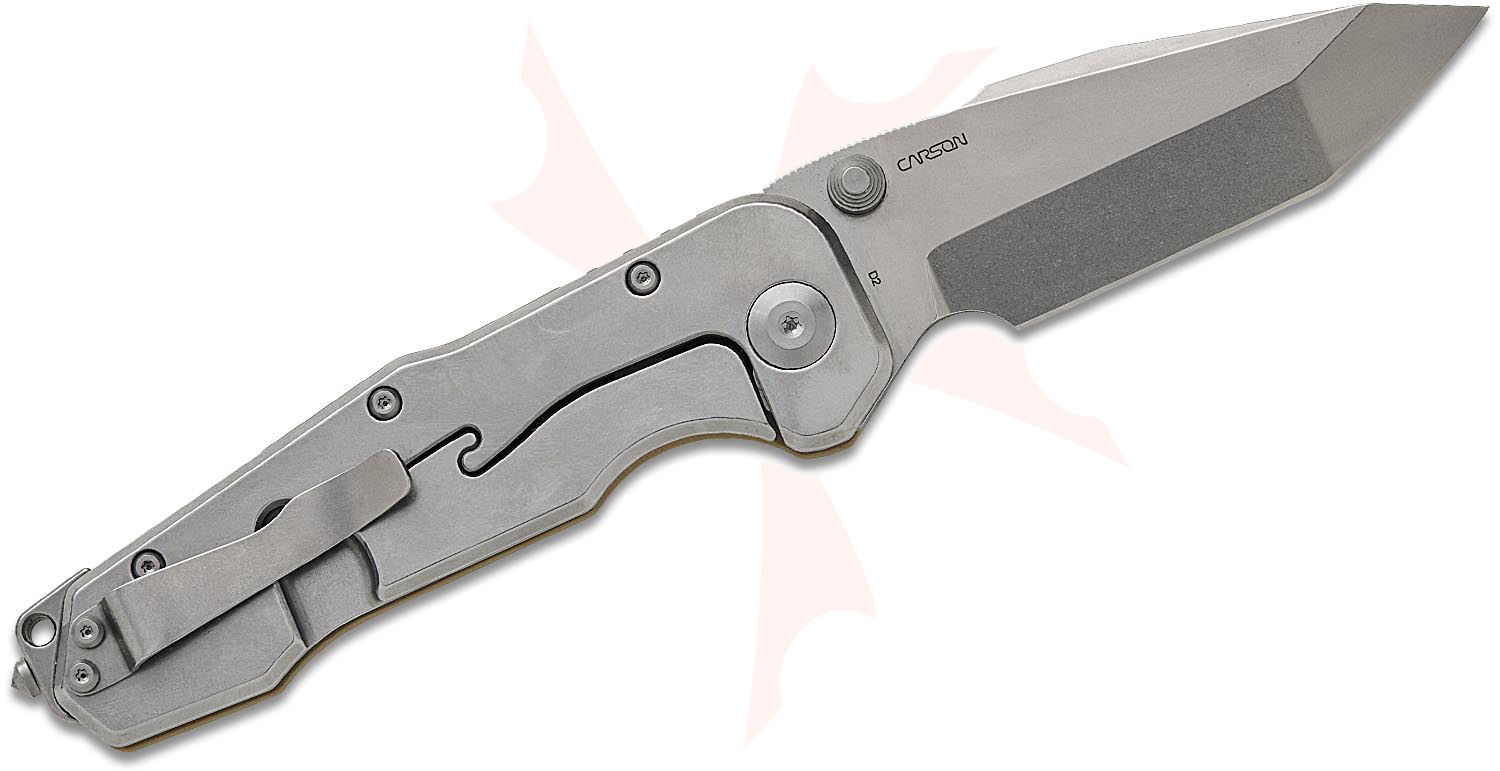 Real Steel Knives Carson Huang Evolution Ironclad Button Frame Lock ...