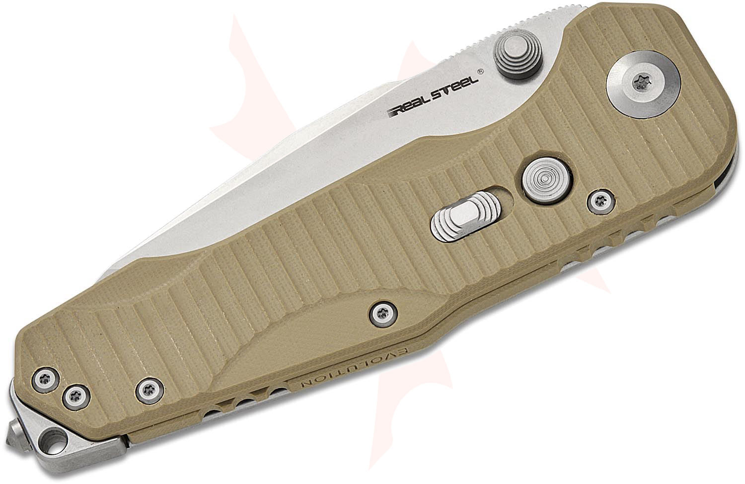 Real Steel Knives Carson Huang Evolution Ironclad Button Frame Lock ...