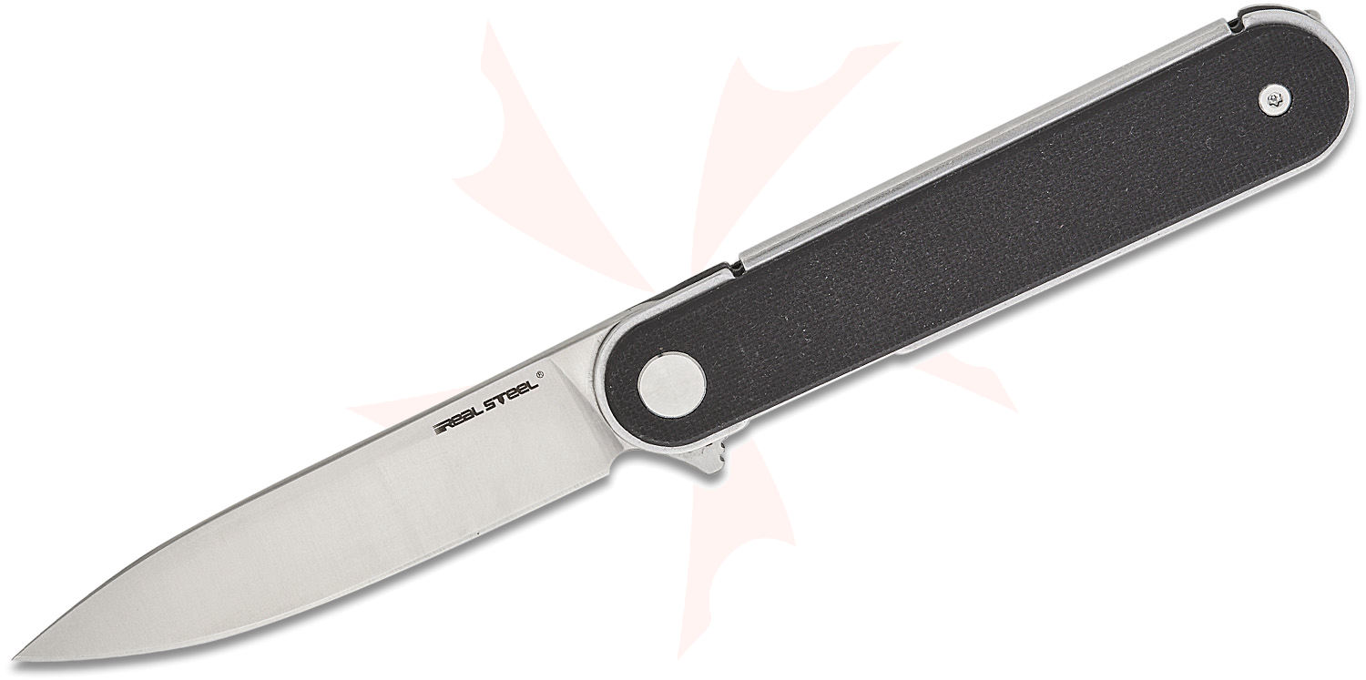 Real Steel Knives IRIS Liner Lock Flipper Knife 2.95" 12C27 Satin Drop ...