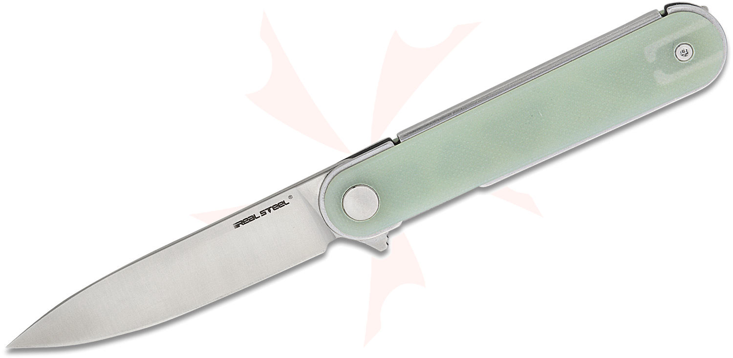 Real Steel Knives IRIS Liner Lock Flipper Knife 2.95" 12C27 Satin Drop ...