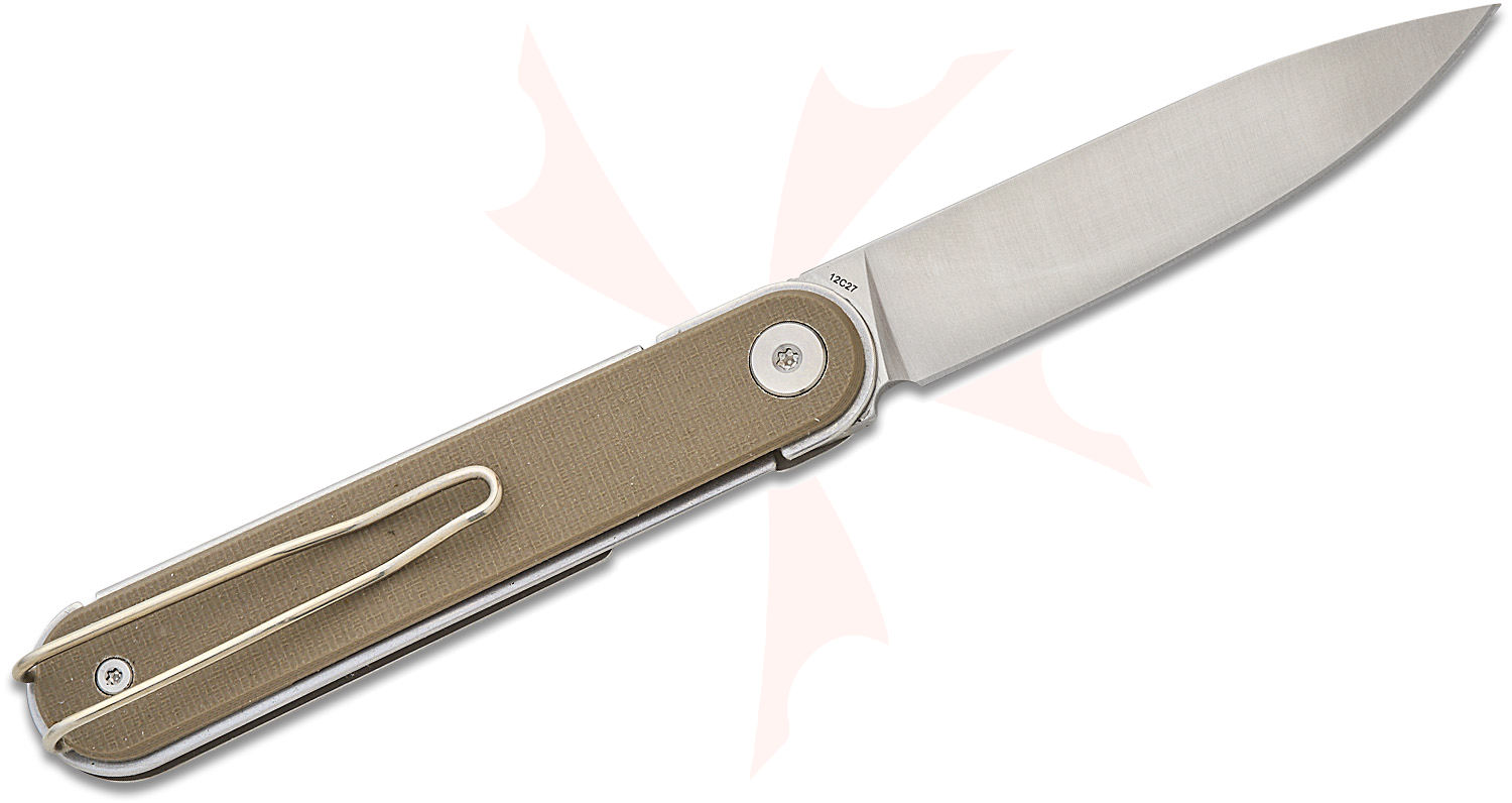 Real Steel Knives IRIS Liner Lock Front Flipper Knife 2.95" 12C27 Satin ...