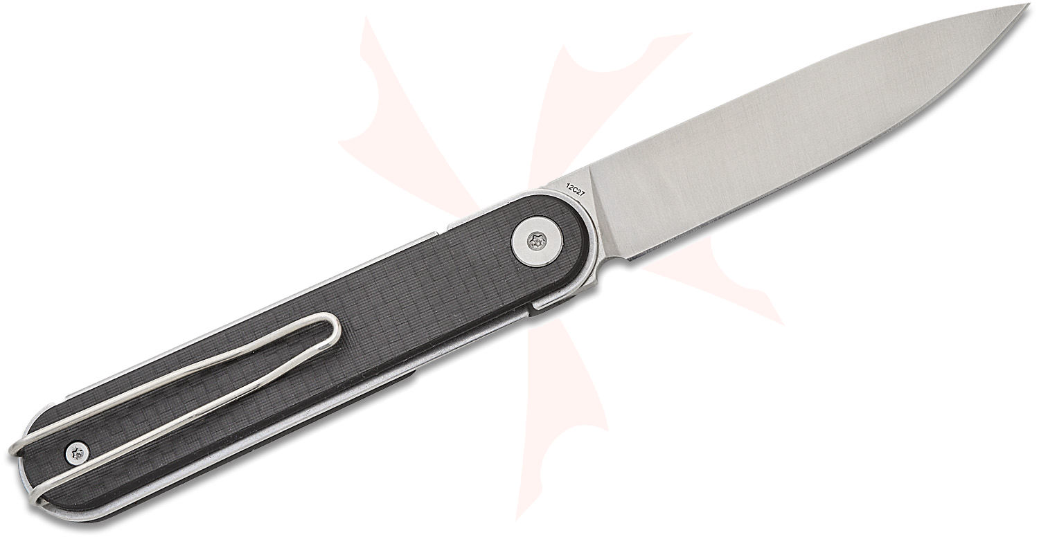 Real Steel Knives IRIS Liner Lock Front Flipper Knife 2.95" 12C27 Satin ...