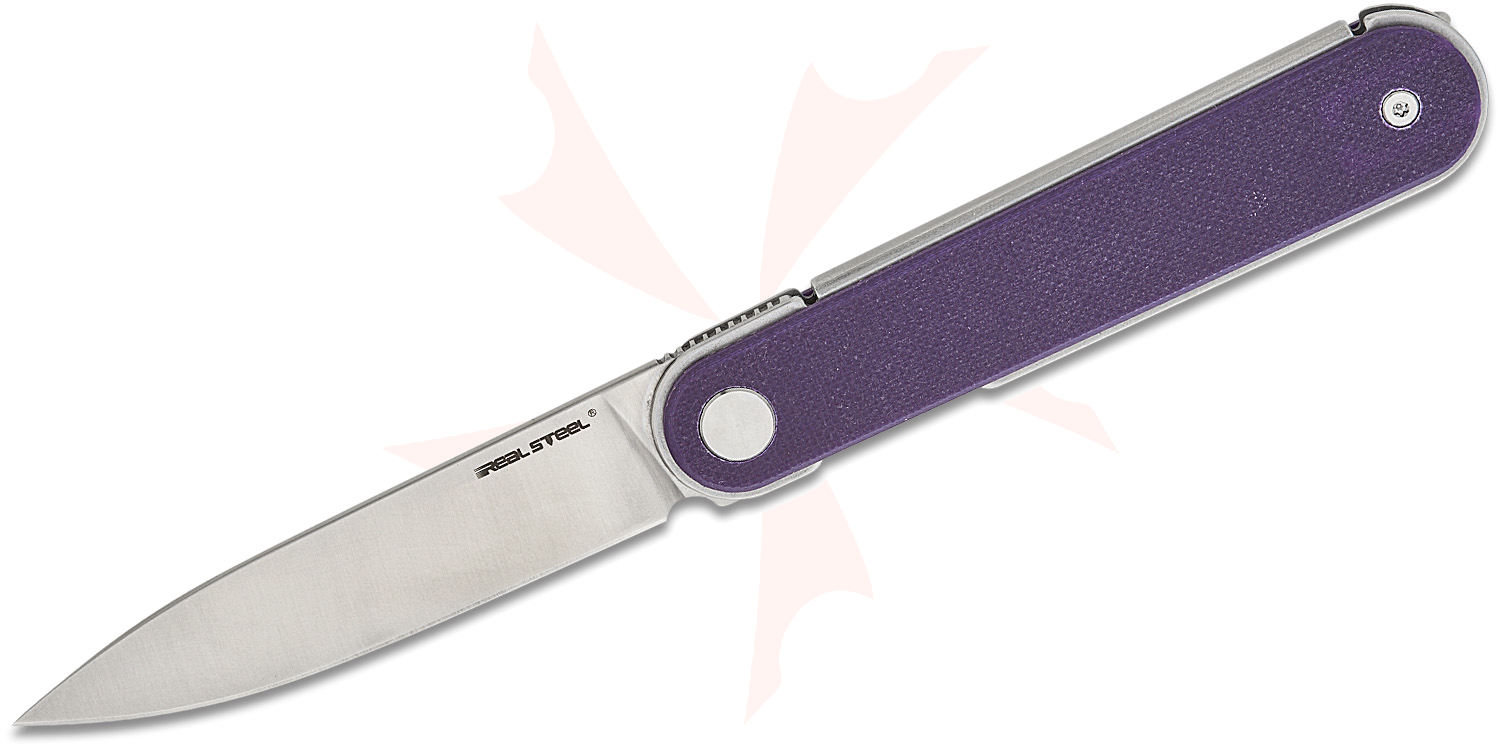 Real Steel Knives IRIS Liner Lock Front Flipper Knife 2.95" 12C27 Satin ...
