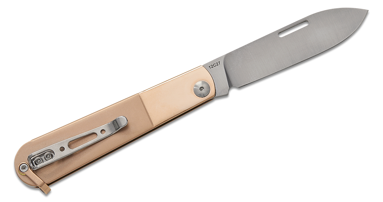 Real Steel Knives Real Barlow RB-3 Slipjoint Folding Knife 2.83" 12C27 ...