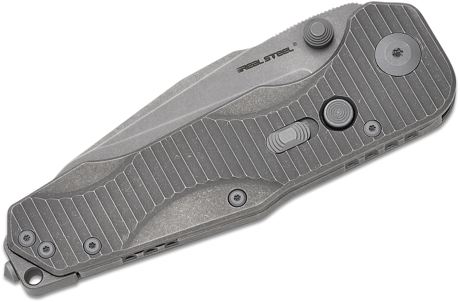 Real Steel Knives Evolution Button Frame Lock Folding Knife 3.78" S35VN ...