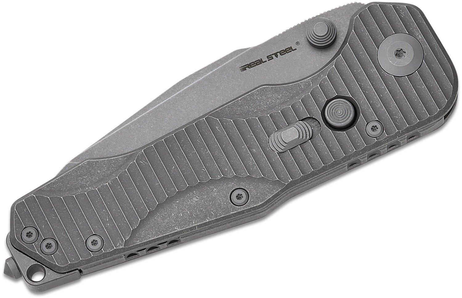 Real Steel Knives Evolution Button Frame Lock Folding Knife 3.78" S35VN ...